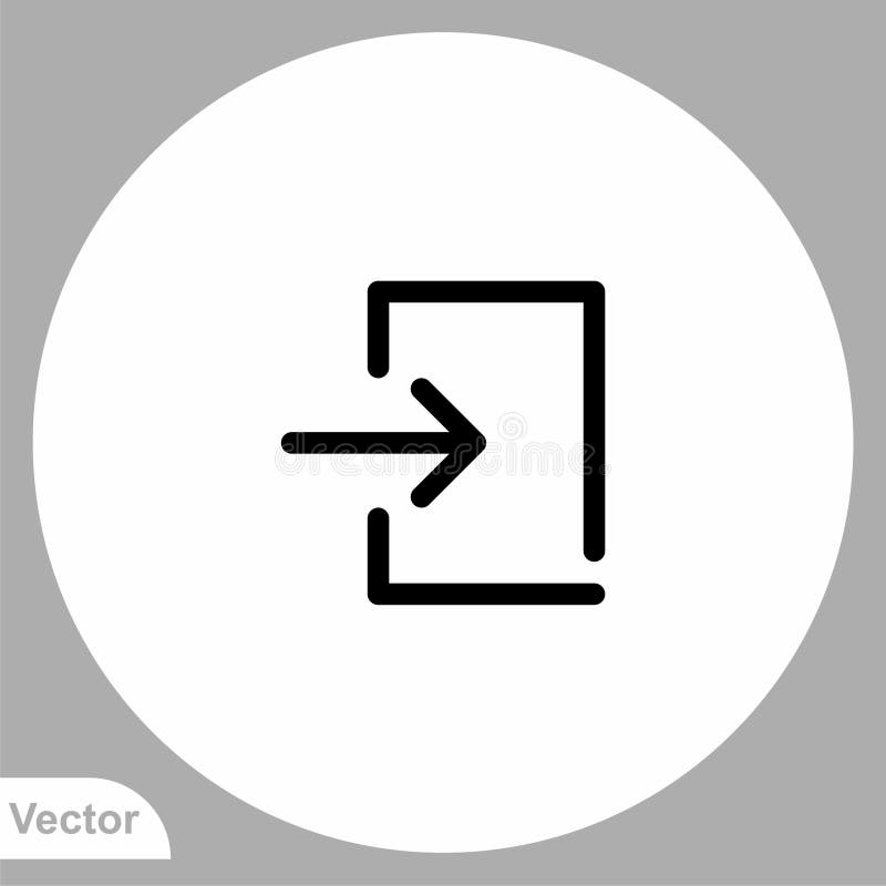 Log in Vector Icon Sign Symbol Stock Vector - Illustration of forestry ...