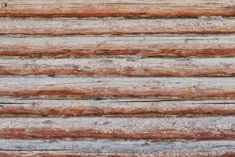 Log Wall As Abstract Rural Background. Stock Photo - Image of color ...