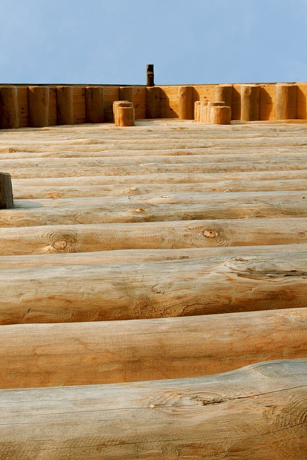 Log wall stock image. Image of round, material, built - 39299973