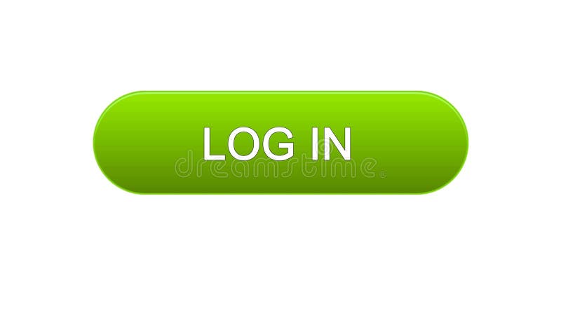Log in Web Interface Button Green Color, Online Application Service, Site Design Stock ...