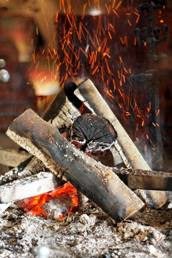 Log wood stock photo. Image of sparkles, cinder, burn - 7338944