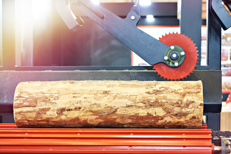 Log in Wood Working Machine Stock Image - Image of tool, plank: 302539279
