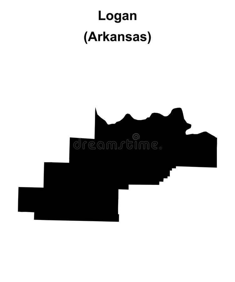 Logan outline map stock illustration. Illustration of icon - 357882718