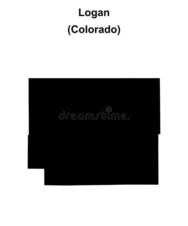 Logan outline map stock vector. Illustration of territory - 357887091