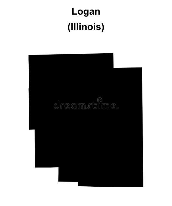 Logan outline map stock vector. Illustration of logan - 361545416