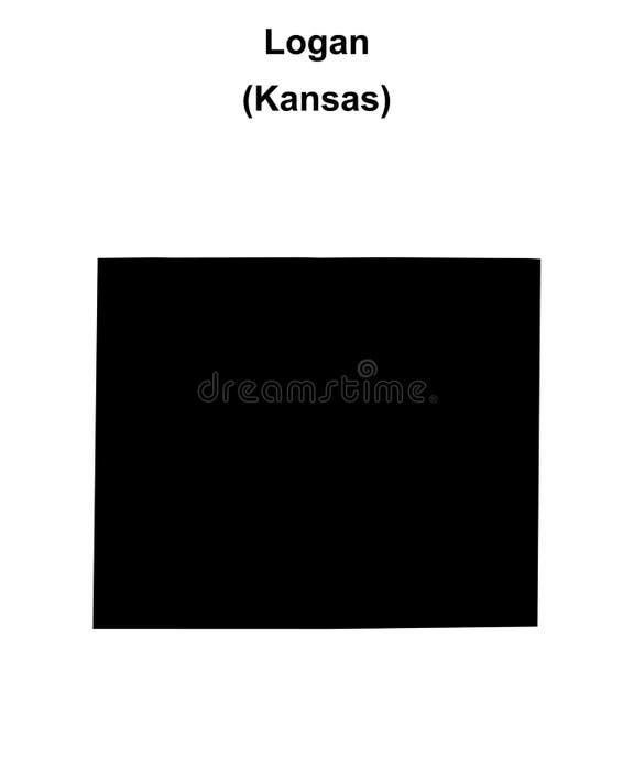 Logan outline map stock vector. Illustration of kansas - 361548592