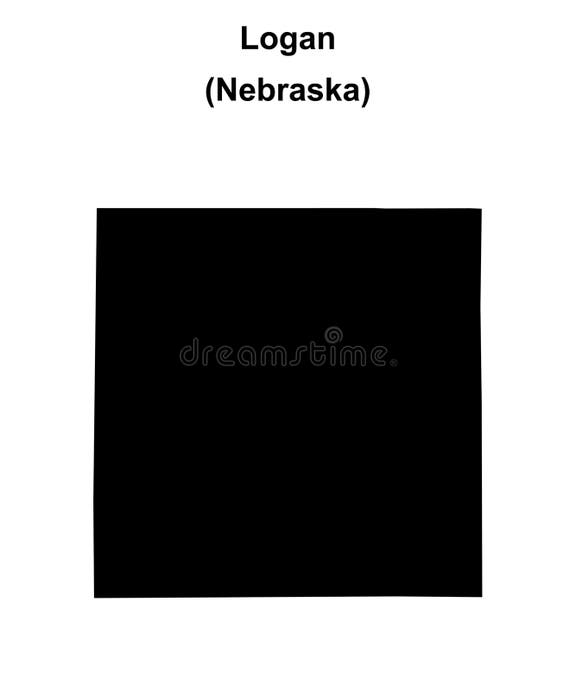 Logan outline map stock vector. Illustration of nebraska - 361725950