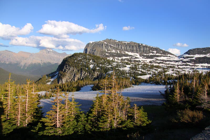 Logan pass stock image. Image of valley, highlands, snow - 24163311