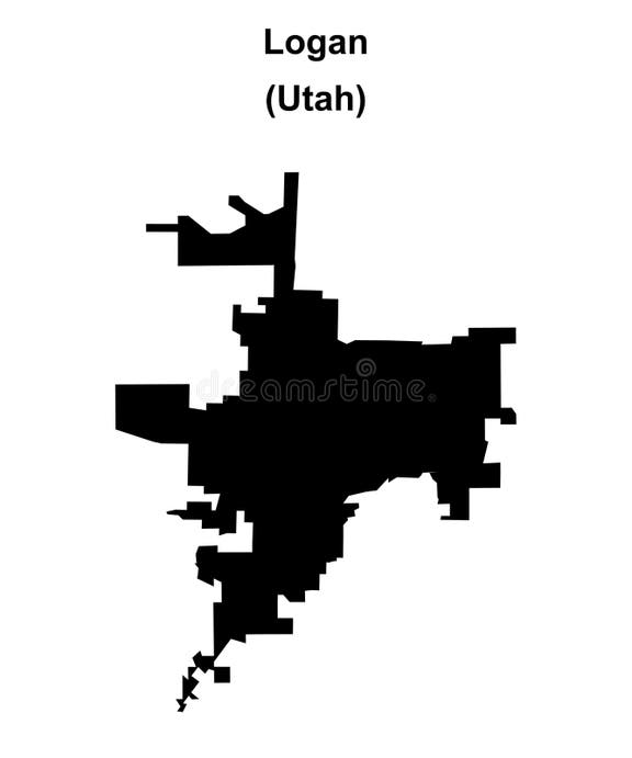 Logan outline map stock vector. Illustration of atlas - 357613815