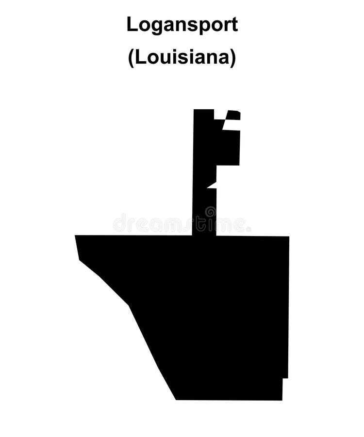 Logansport outline map stock vector. Illustration of region - 387344034
