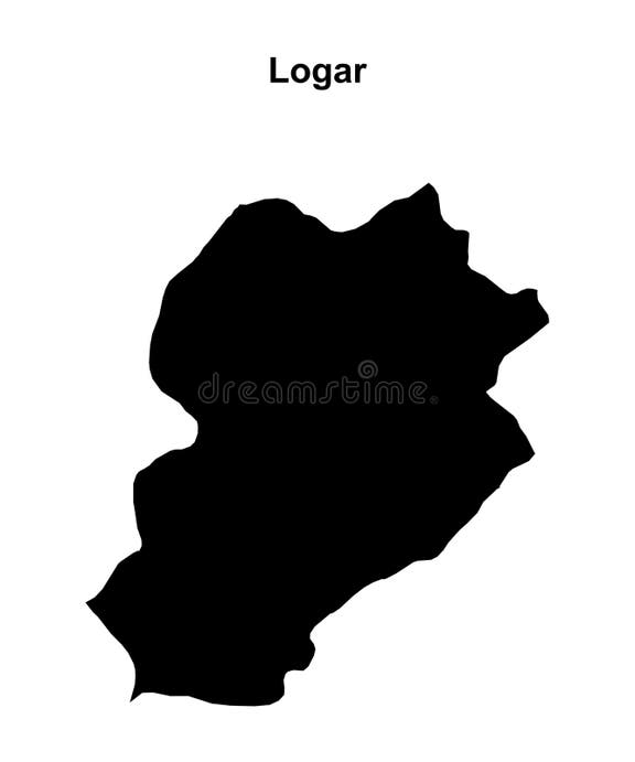 Logar outline map stock vector. Illustration of template - 360323538