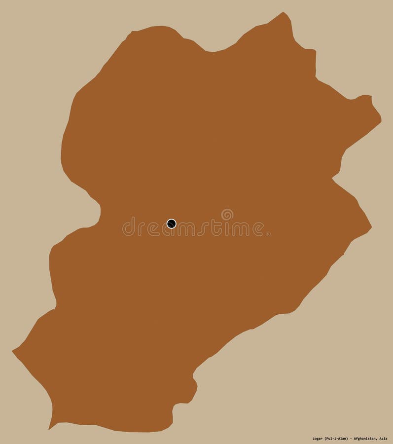 Map of Logar Province of Afghanistan Line Modern Illustration Design ...