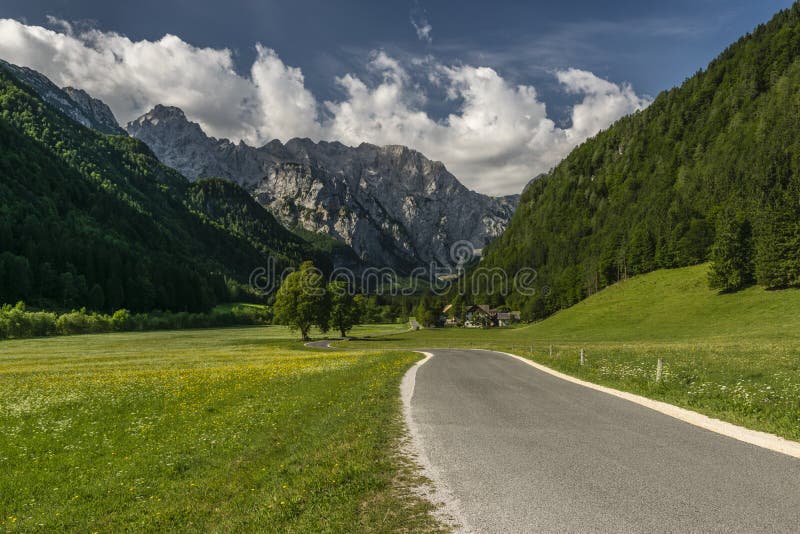 Logar Valley, Slovenia stock image. Image of peaks, landscape - 103093005