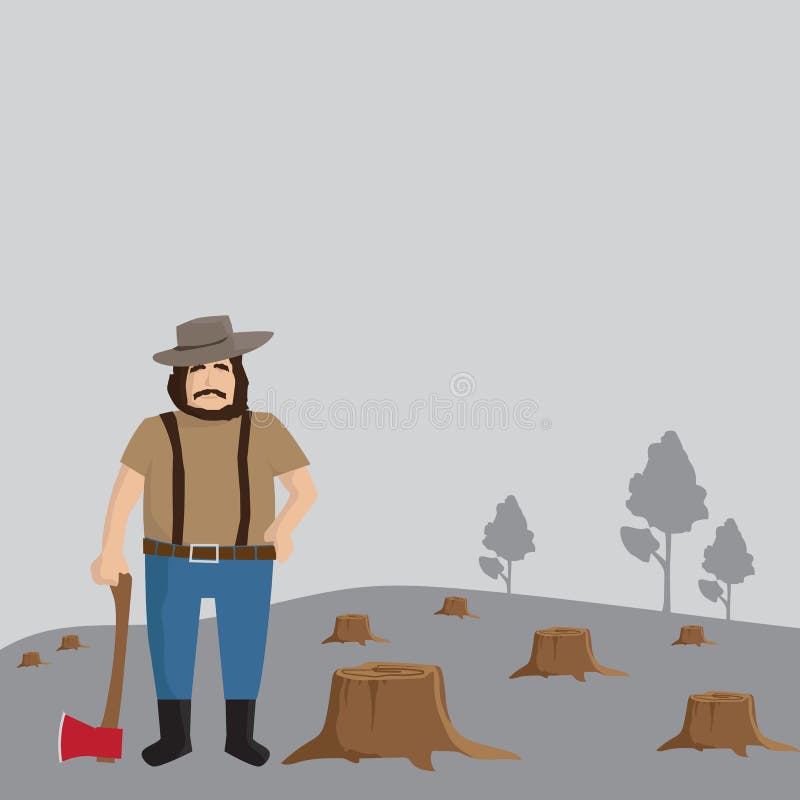 People Cutting Trees Stock Illustrations – 128 People Cutting Trees ...