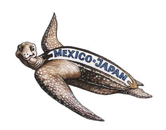 Loggerhead sea turtle stock illustration. Illustration of cartoon ...