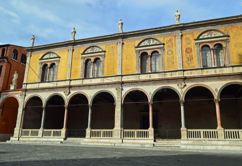 Loggia Del Consiglio on Piazza Dei Signori Verona, Italy Stock Image ... Loggia Del Consiglio on Piazza Dei Signori Verona, Italy Stock Image ...