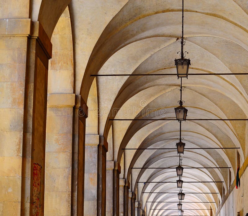 Loggia of Vasari stock image. Image of antique, aged - 15812577