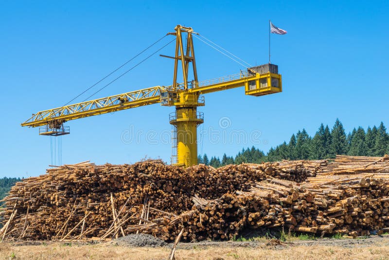 Logging Crane stock image. Image of resource, lumber - 58363037