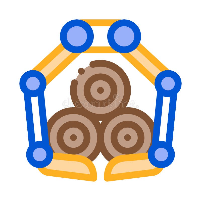 Logging Loading Machine Icon Vector Outline Illustration Stock Vector ...