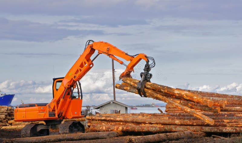 Logging Crane stock image. Image of products, sawn, heavy - 3509605
