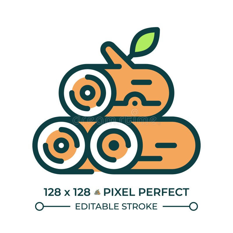 Logging RGB color icon stock vector. Illustration of industry - 335209010