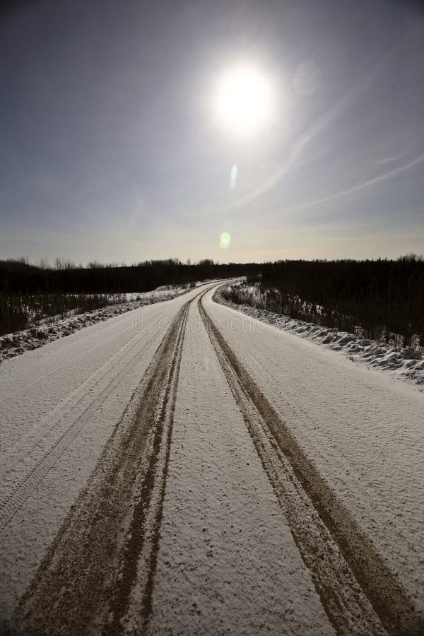 Logging road in winter stock image. Image of scenery - 15638933