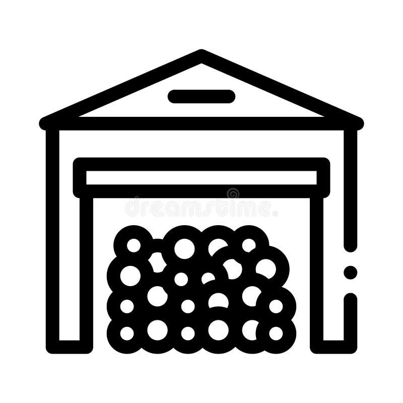 Logging Storage Icon Vector Outline Illustration Stock Vector ...