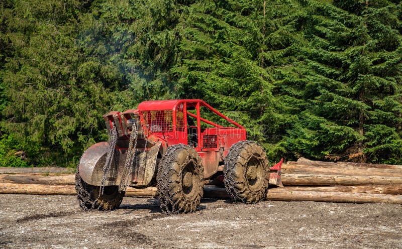 Old woodcutting tractor stock image. Image of cattle - 12021611