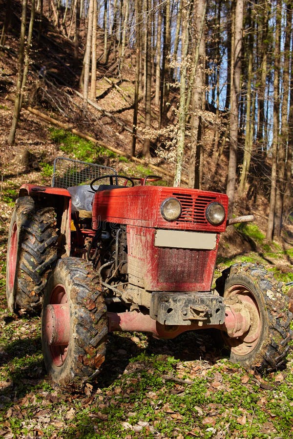 Logging tractor with winch stock image. Image of environment - 52755389