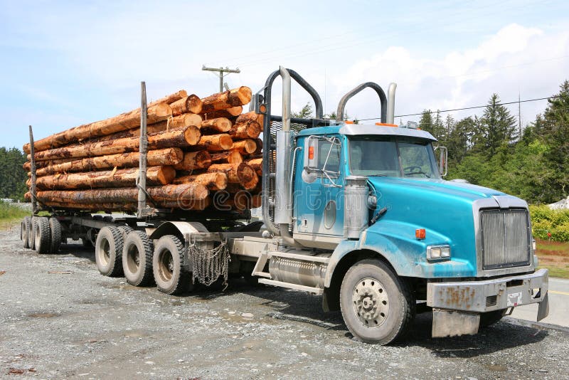 Logging truck stock image. Image of island, vancouver - 27341481
