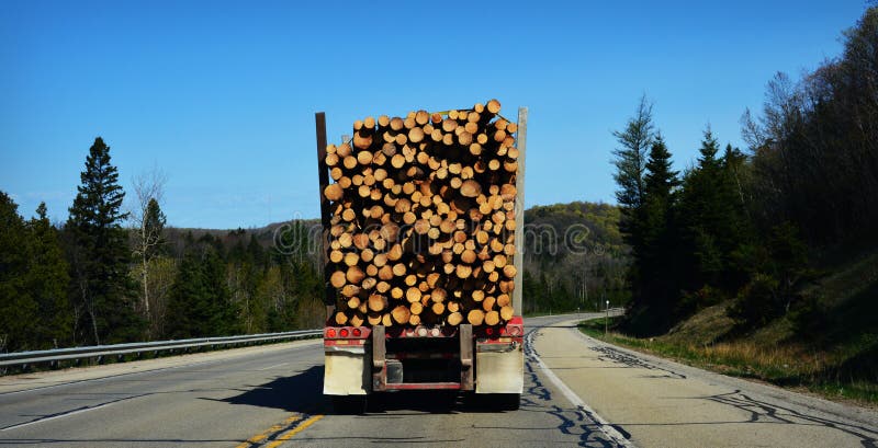 Logging Truck stock photo. Image of deforestation, street - 72085422