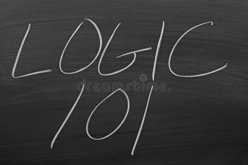 Logic 101 on a Blackboard stock image. Image of classrooms - 83570993
