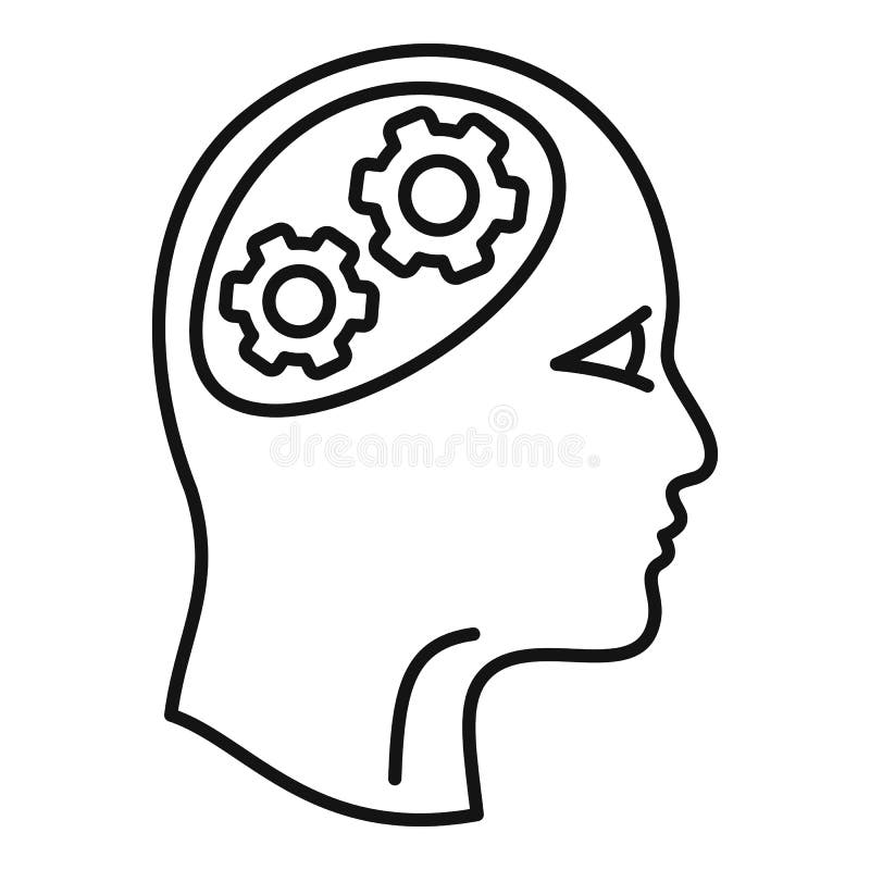 Logic Brain Work Logo, Simple Style Stock Vector - Illustration of ...