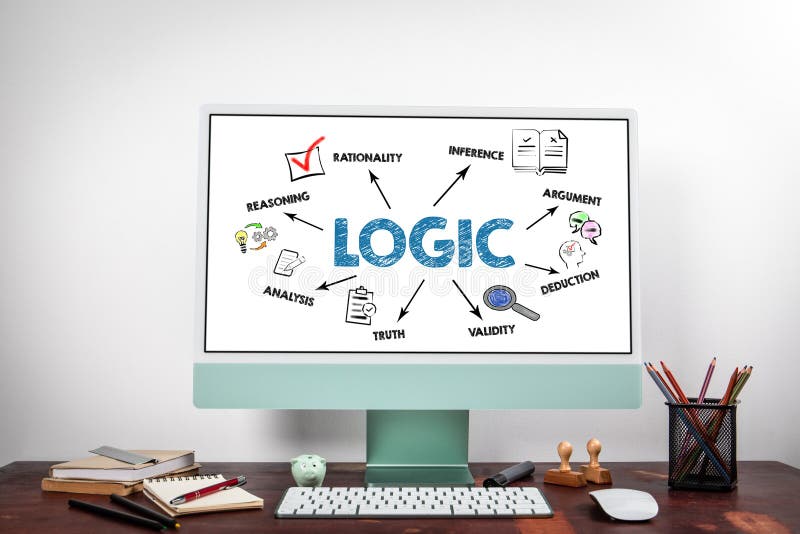 LOGIC Concept. Illustration with Keywords, Icons and Arrows Stock Image ...