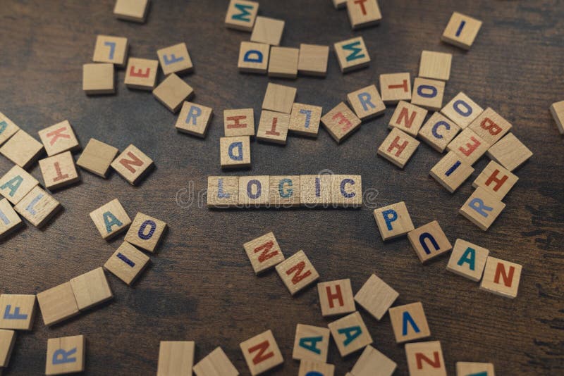 LOGIC. Creative Idea of Representing a Concept. Many Colourful Letters ...