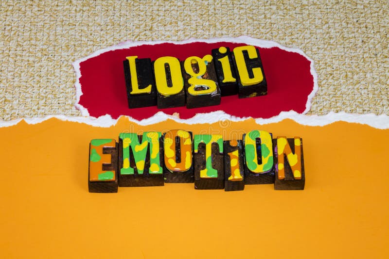 Logic Emotion Psychology Creative Brain Mind Intelligence Idea Stock ...