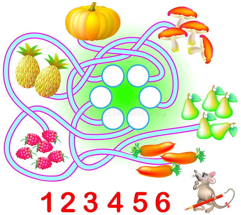 Logic Exercise for Young Children. Need To Count the Quantity of ...