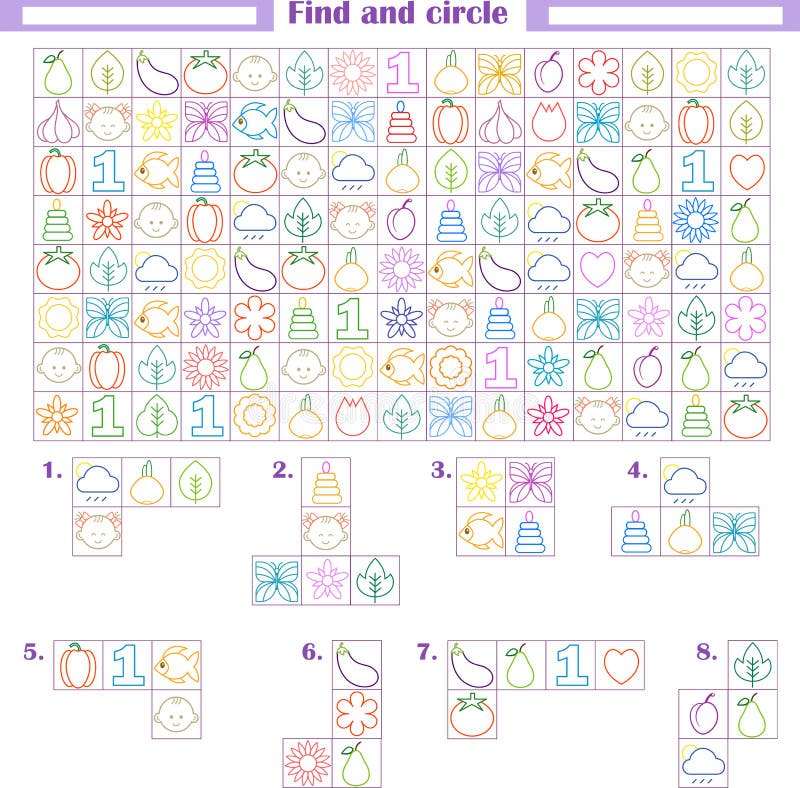 Logic Game for Children. Development of Attention, Thinking Stock ...