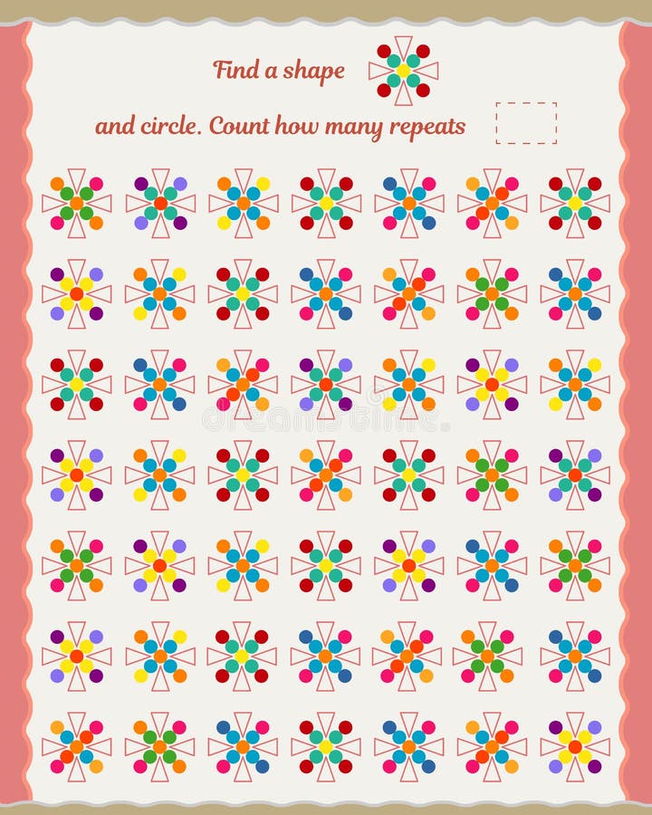 Logic Game for Children. Find Which Shape is Unpaired Stock ...