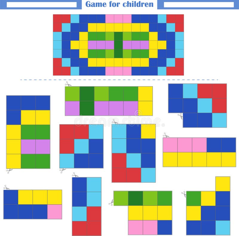 Game for the Development of Logical Thinking. Color the Rug by Changing ...