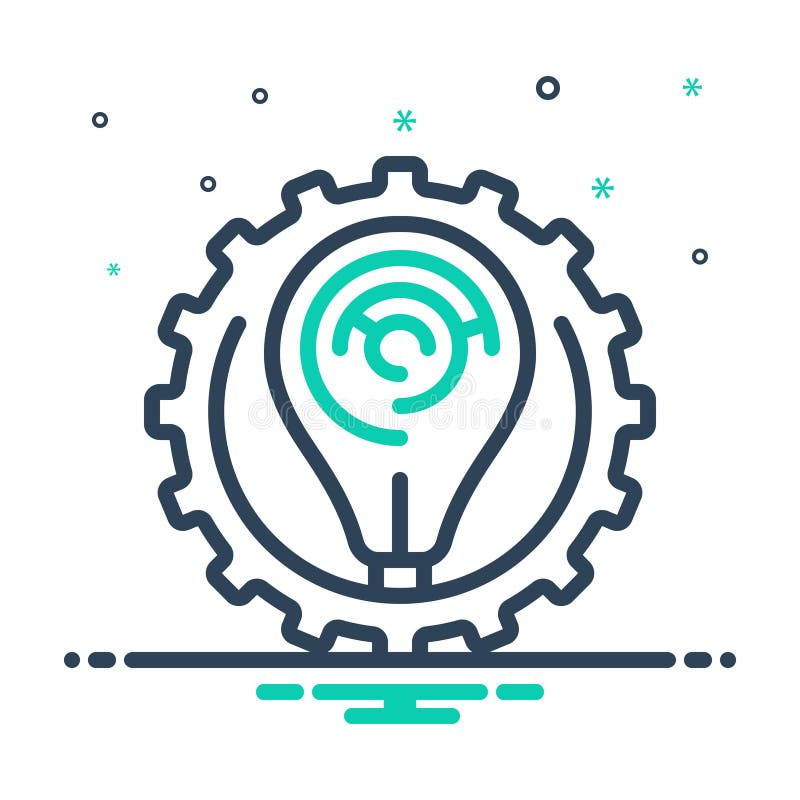 Mix Icon for Logic, Thinking and Critical Stock Vector - Illustration ...