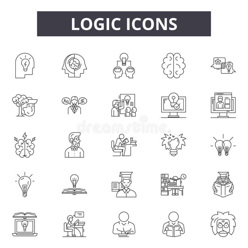 Logic Line Icons, Signs, Vector Set, Outline Illustration Concept Stock ...