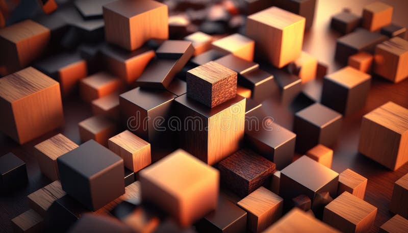 Logic and Logical Thinking Concept with Wooden Cubes. Created with ...