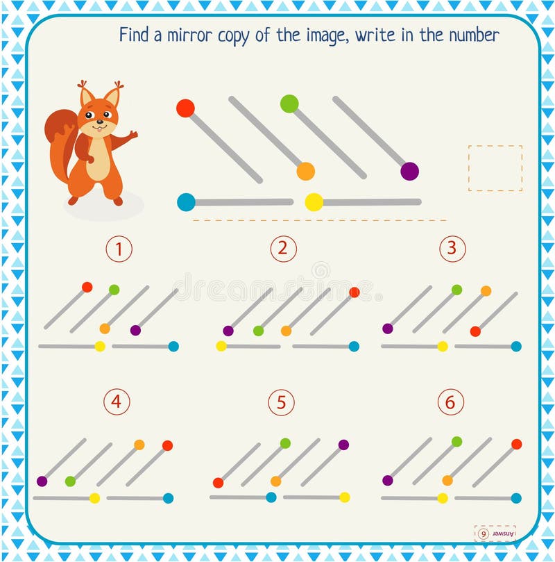 Logic Puzzle Game for Children. Select and Write Down the Number of the ...