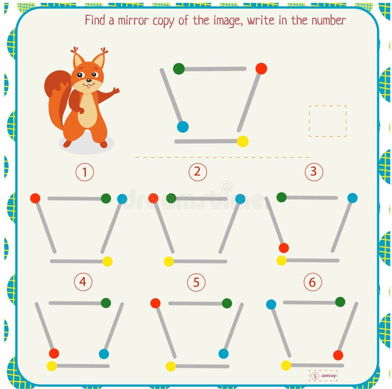 Logic Puzzle Game for Children. Select and Write Down the Number of the ...