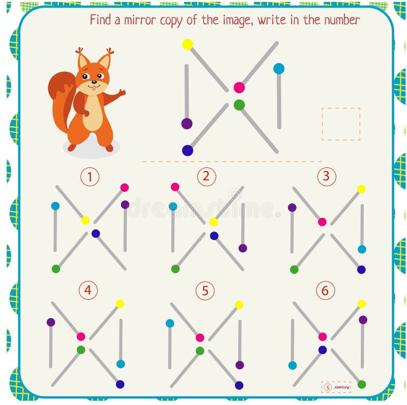 Logic Puzzle Game for Children. Select and Write Down the Number of the ...