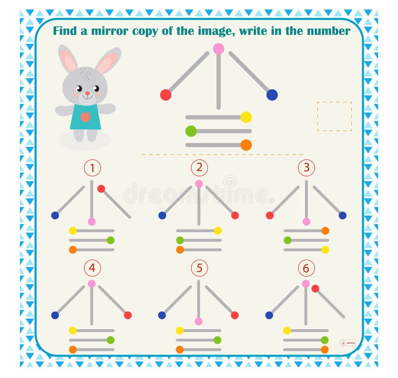 Logic Puzzle Game for Children. Select and Write Down the Number of the ...