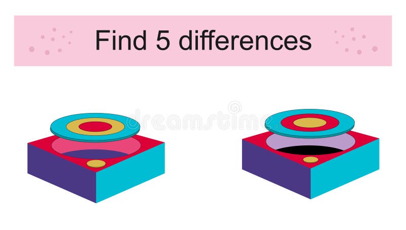 Find 5 Differences. Puzzle Game for Kids. Worksheet Activity. Vector ...