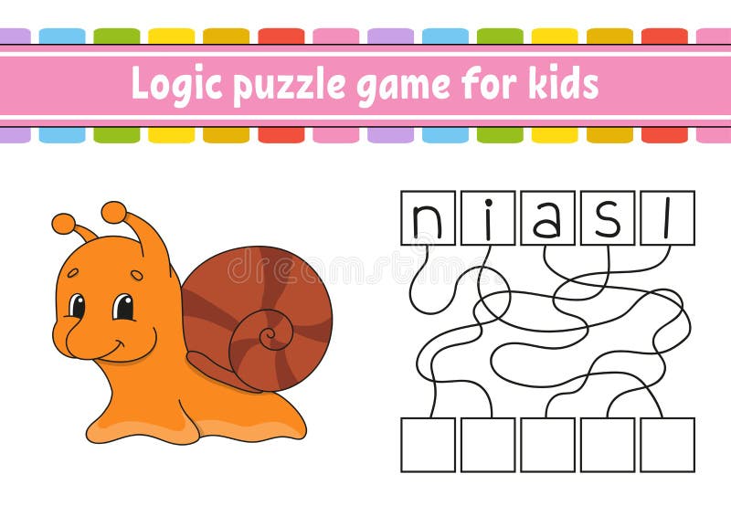 Logic Puzzle Game. Learning Words for Kids. Find the Hidden Name ...