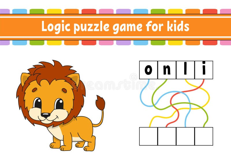 Logic Puzzle Game. Learning Words for Kids. Find the Hidden Name ...